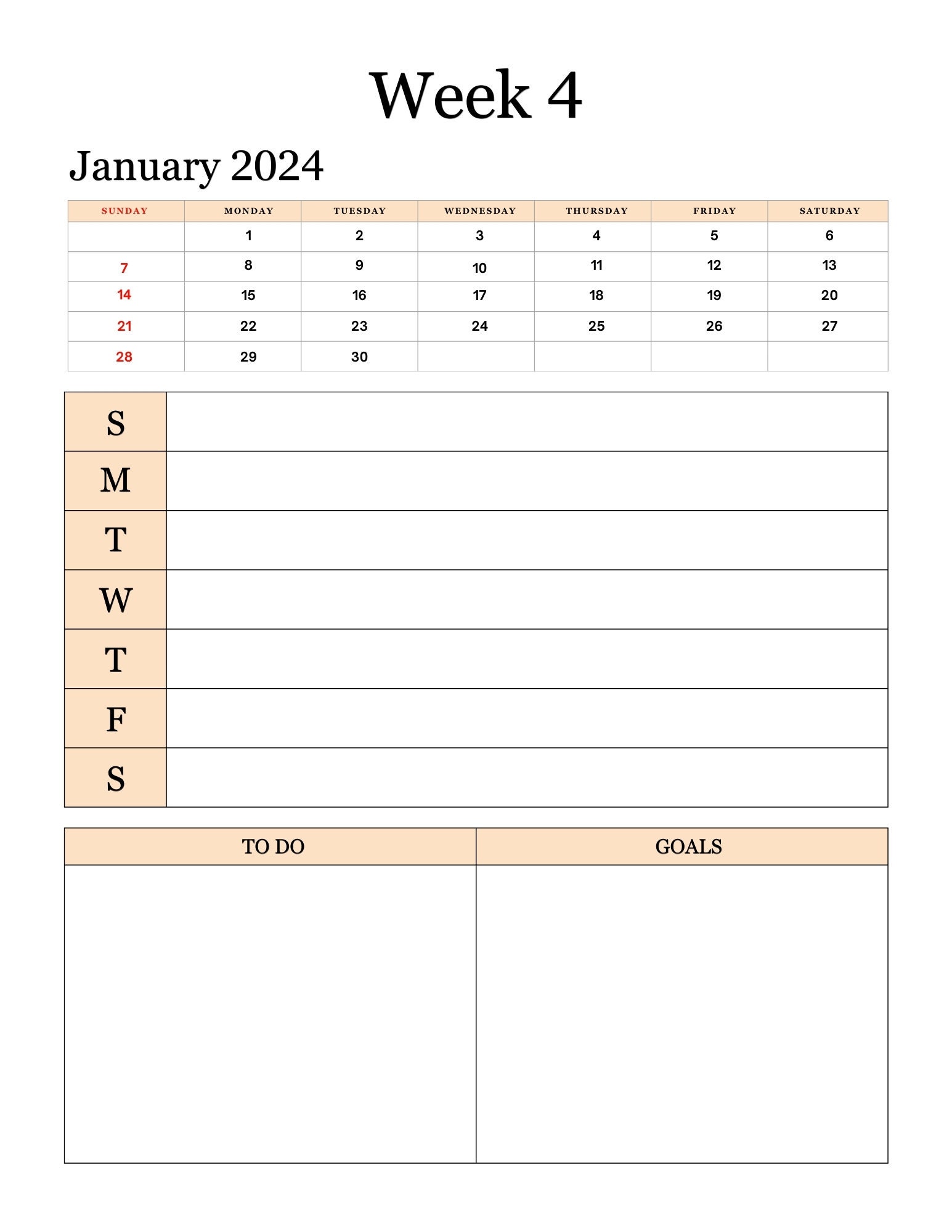 2024 Weekly Planner Printable Bundle, A4 Half Letter/letter, 2024 Daily ...
