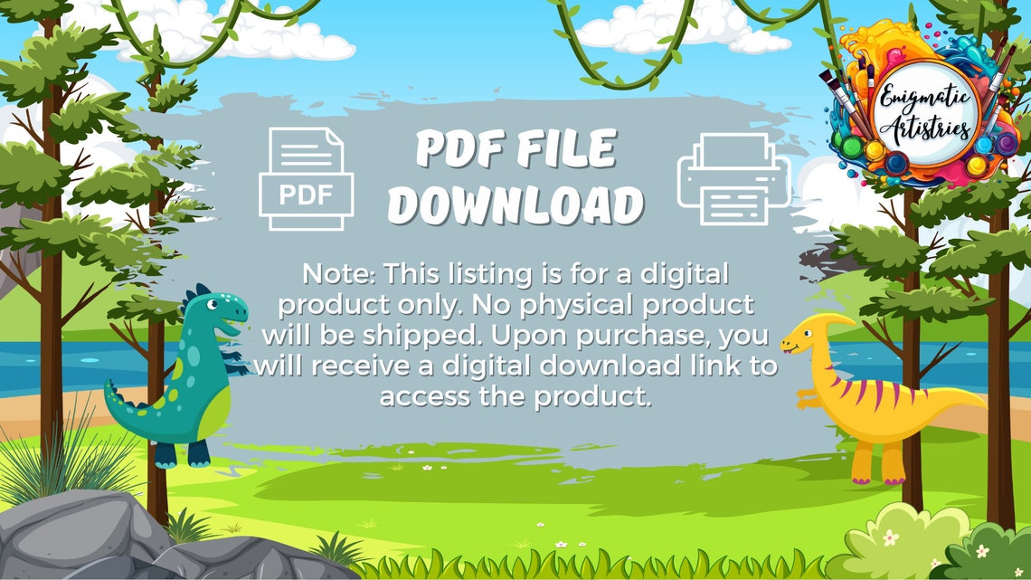 30 Dinosaur Coloring Pages | Digital PDF File | Instant Download ...