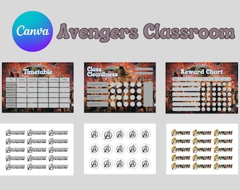 Avengers Classroom Decorations Template - Etsy