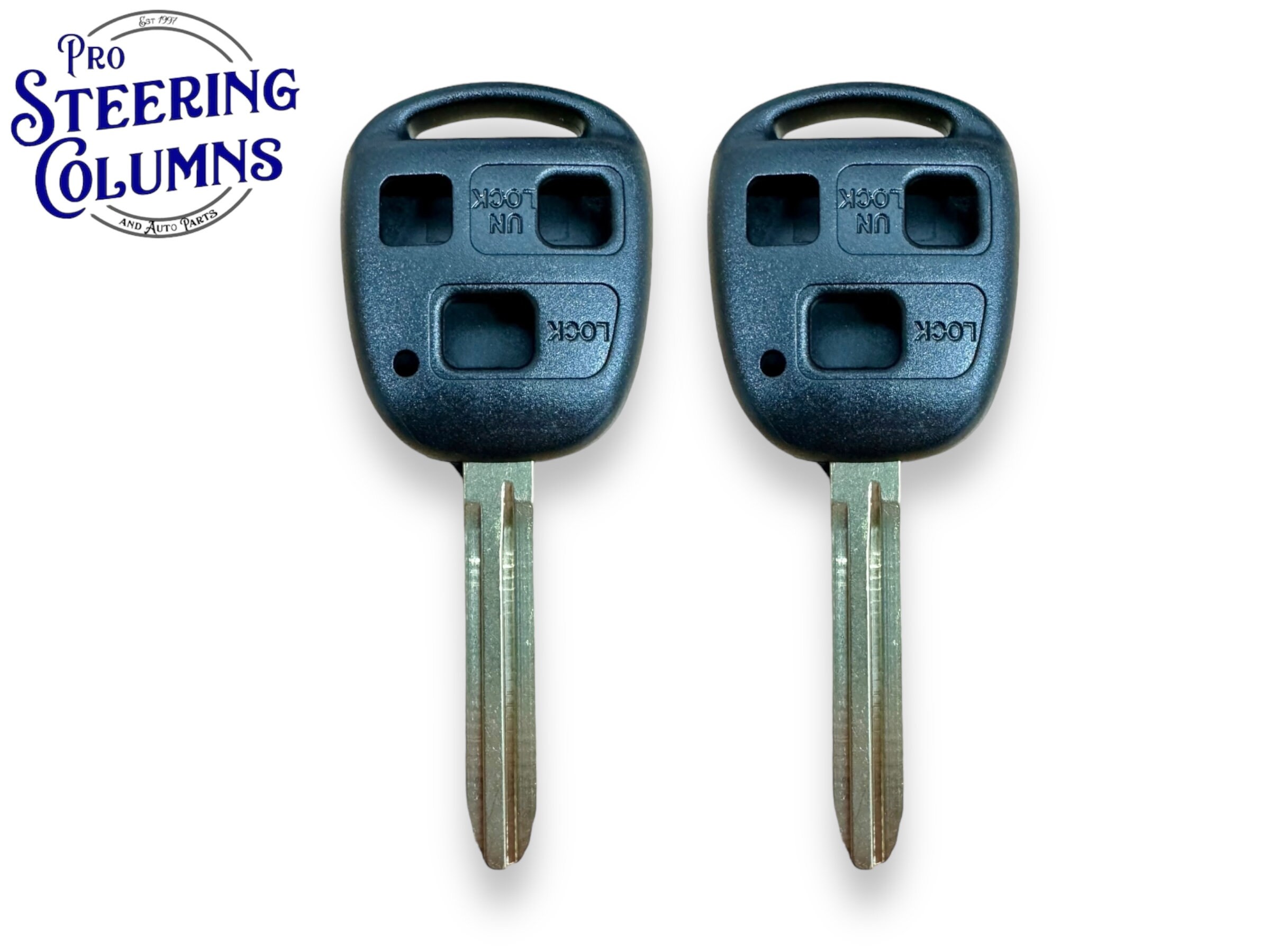 2x 98-14 Toyota FJ Cruiser Land Cruiser 3-button Remote Head Key Shell ...