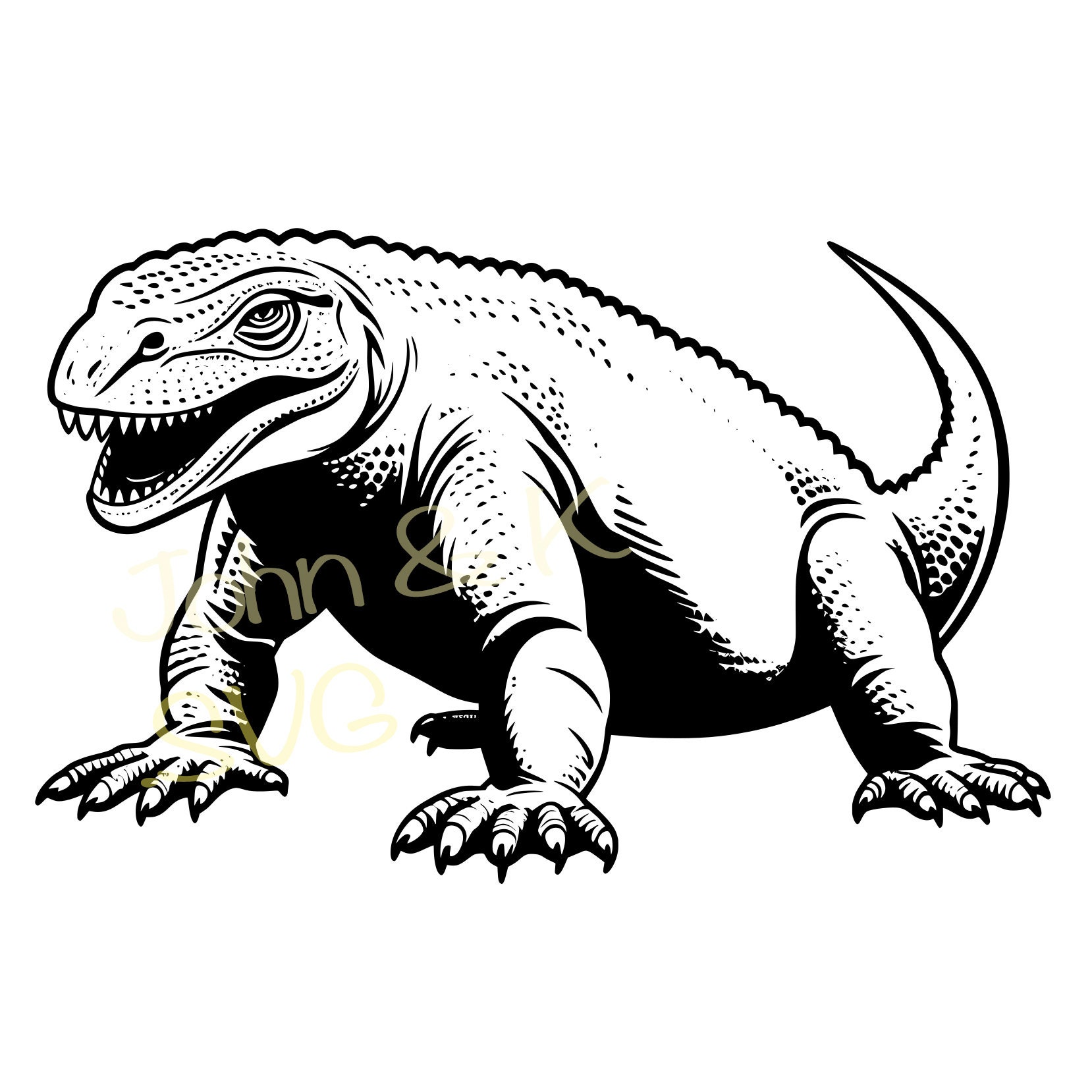 Komodo Dragon Svg Komodo Dragon Clipart Dangerous Komodo - Etsy