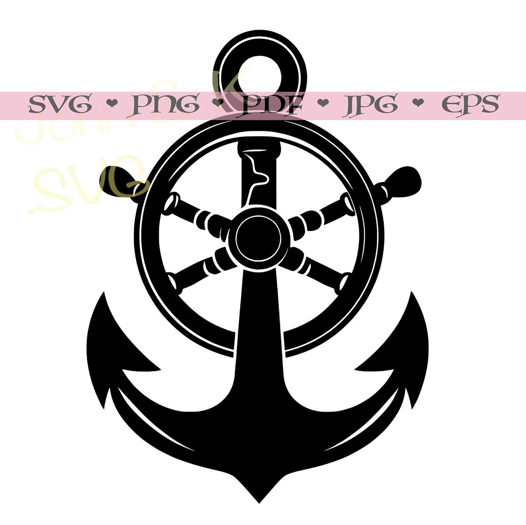 Anchor Svg, Rudder Svg, Nautical Logo Decoration Cutfile Clipart Cricut ...