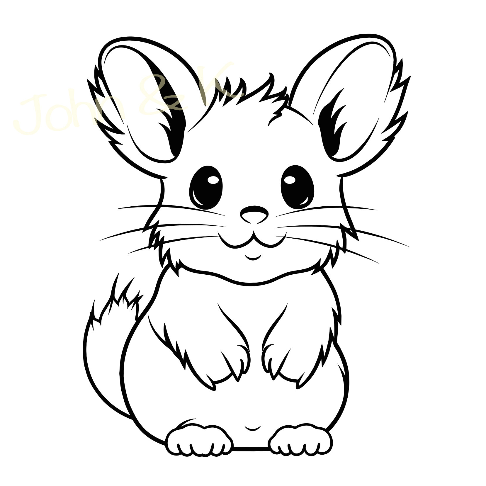 Chinchilla Svg, Patagonian Chinchilla Vector, Chinchilla Svg for Shirt ...