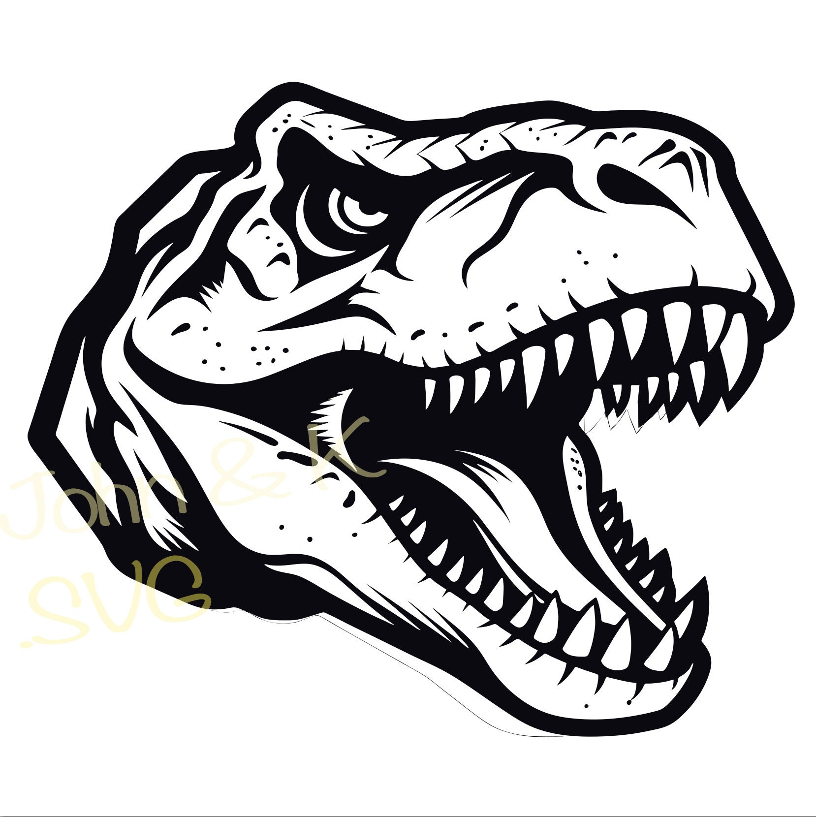 T-rex Svg, Dinosaur Svg, T Rex Clipart, Cricut Silhouette T Rex Head ...