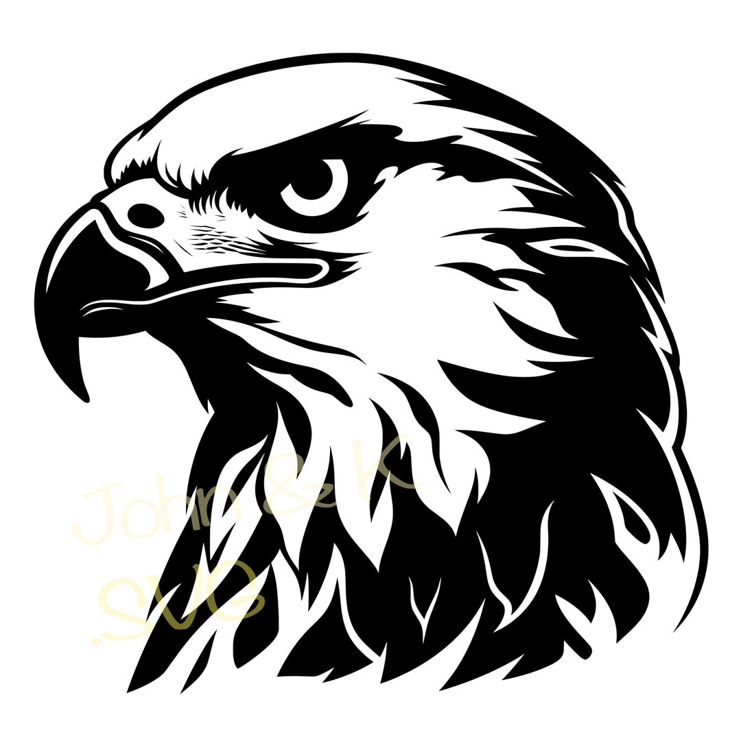 Falcon Svg, Bird of Prey Svg, Falcon Clipart, Falcon Svg for Fleece ...