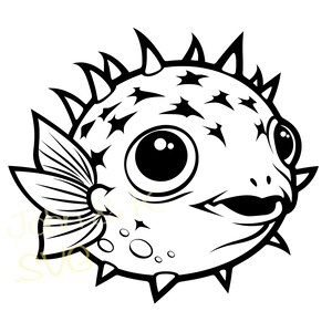 Puffer Fish Svg, Cute Puffer Fish Svg Cut File Cricut Silhouette ...