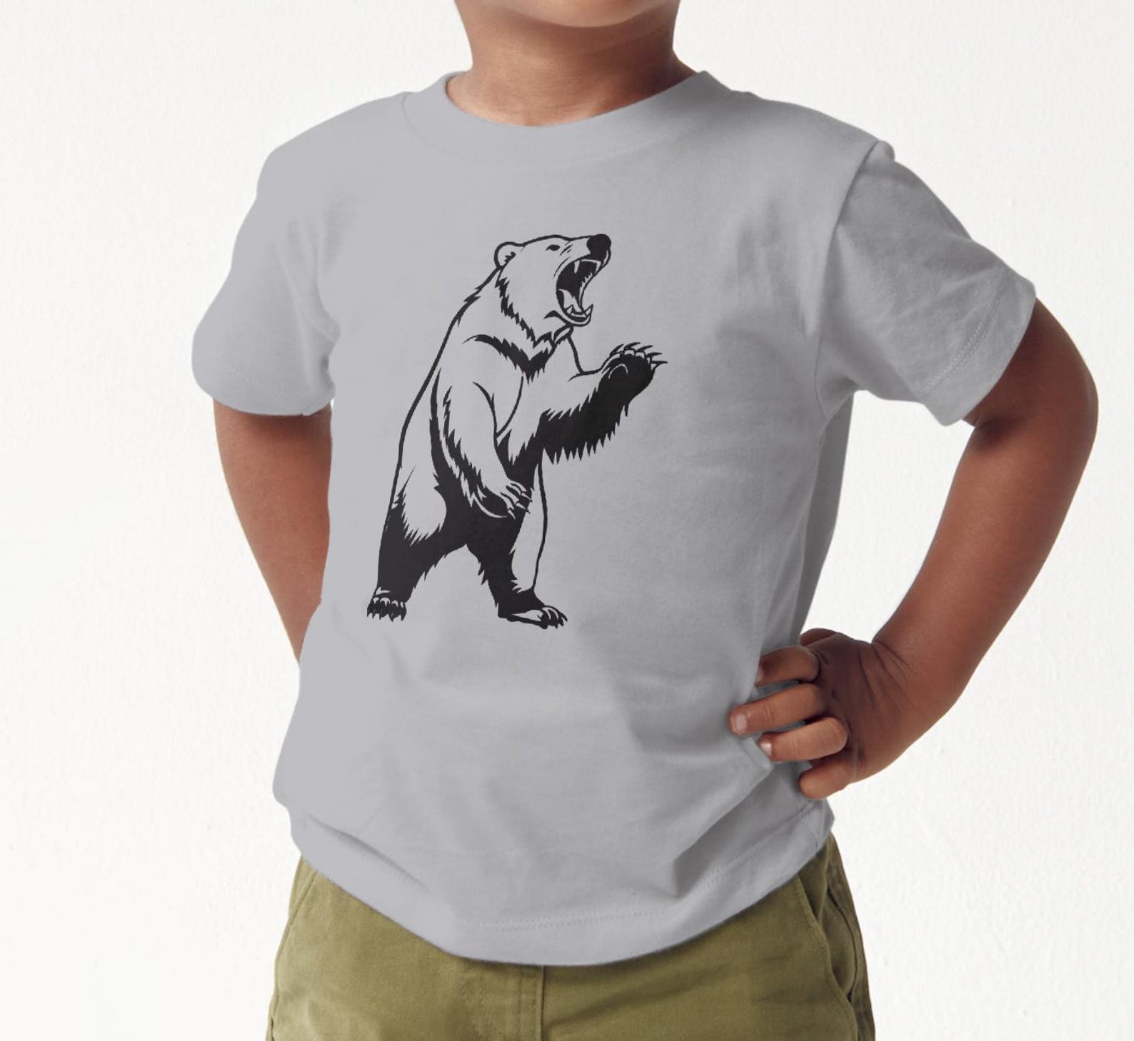 Fierce Brown Bear SVG Clipart: Cut File for Shirt, Mug (digital ...