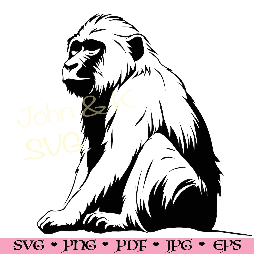 Baboon Svg, Baboon Clipart, Baboon Svg for Shirt, Decor, Mug, Cutfile ...