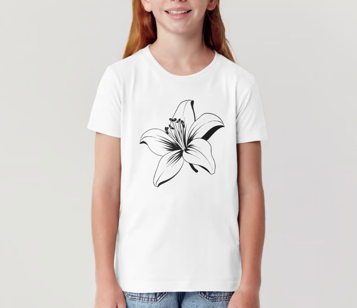 Lily Svg, Lily Flower Outline, Lily Clipart, Lily Svg for Shirt, Decor ...