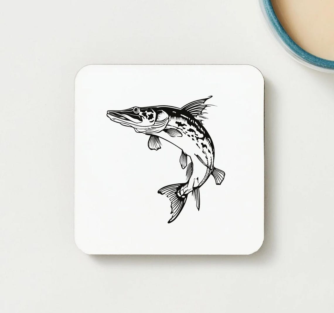 Northern Pike Svg, Fierce Fish Line Art, Rustic Cabin Decor, Angler ...