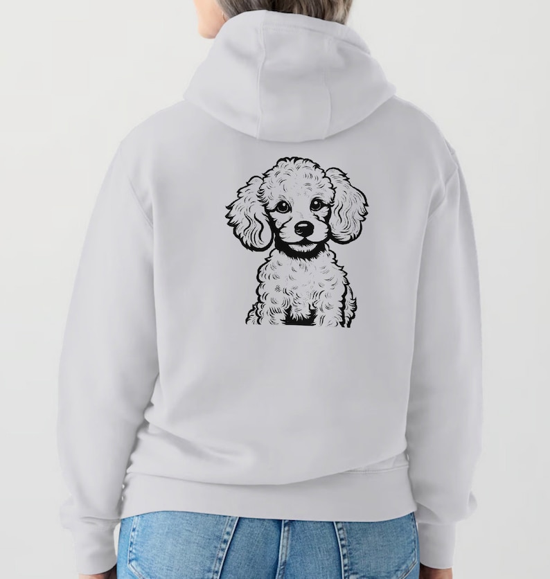 Cute Poodle SVG, Puppy Cutfile, Cricut Silhouette Poodle Puppy Clipart ...