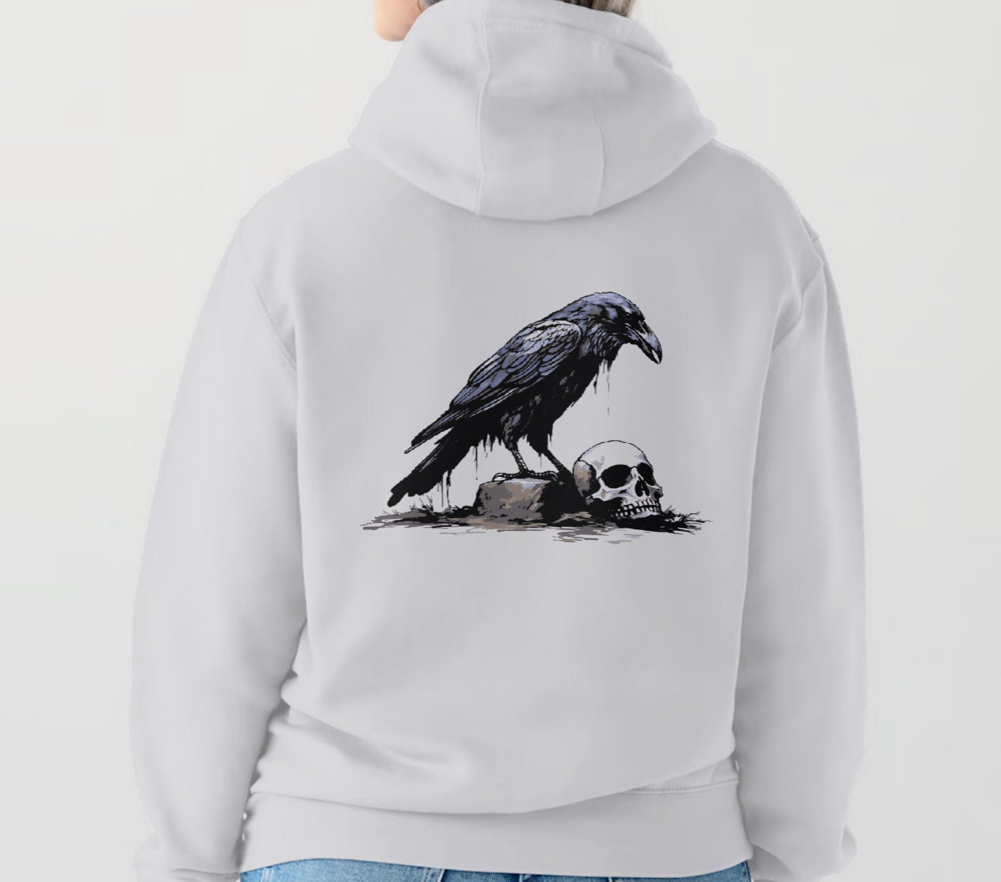 Raven Svg, Raven With Skull Svg, Cricut Silhouette Raven Skull Clipart ...