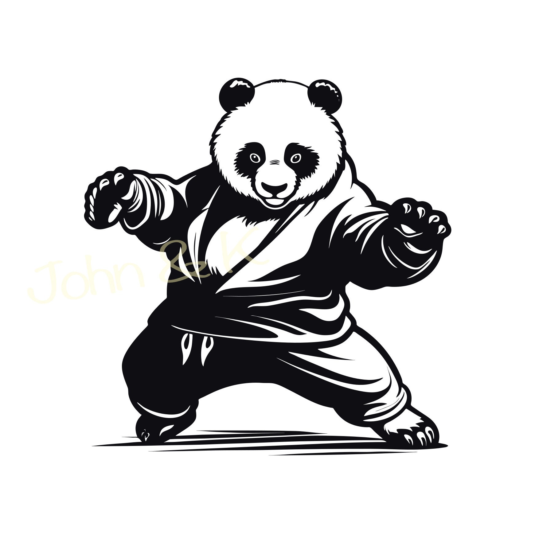 Panda Svg, Karate Panda Svg, Panda Cutfile Decal Clipart Cricut ...