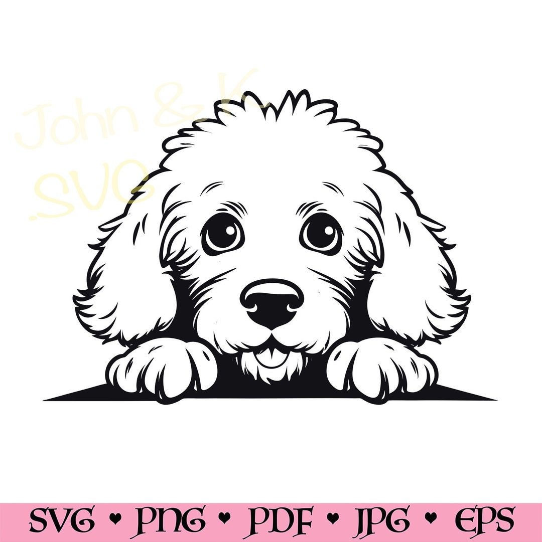 Innocent Poodle SVG, Puppy Cutfile, Cricut Silhouette Poodle Puppy ...