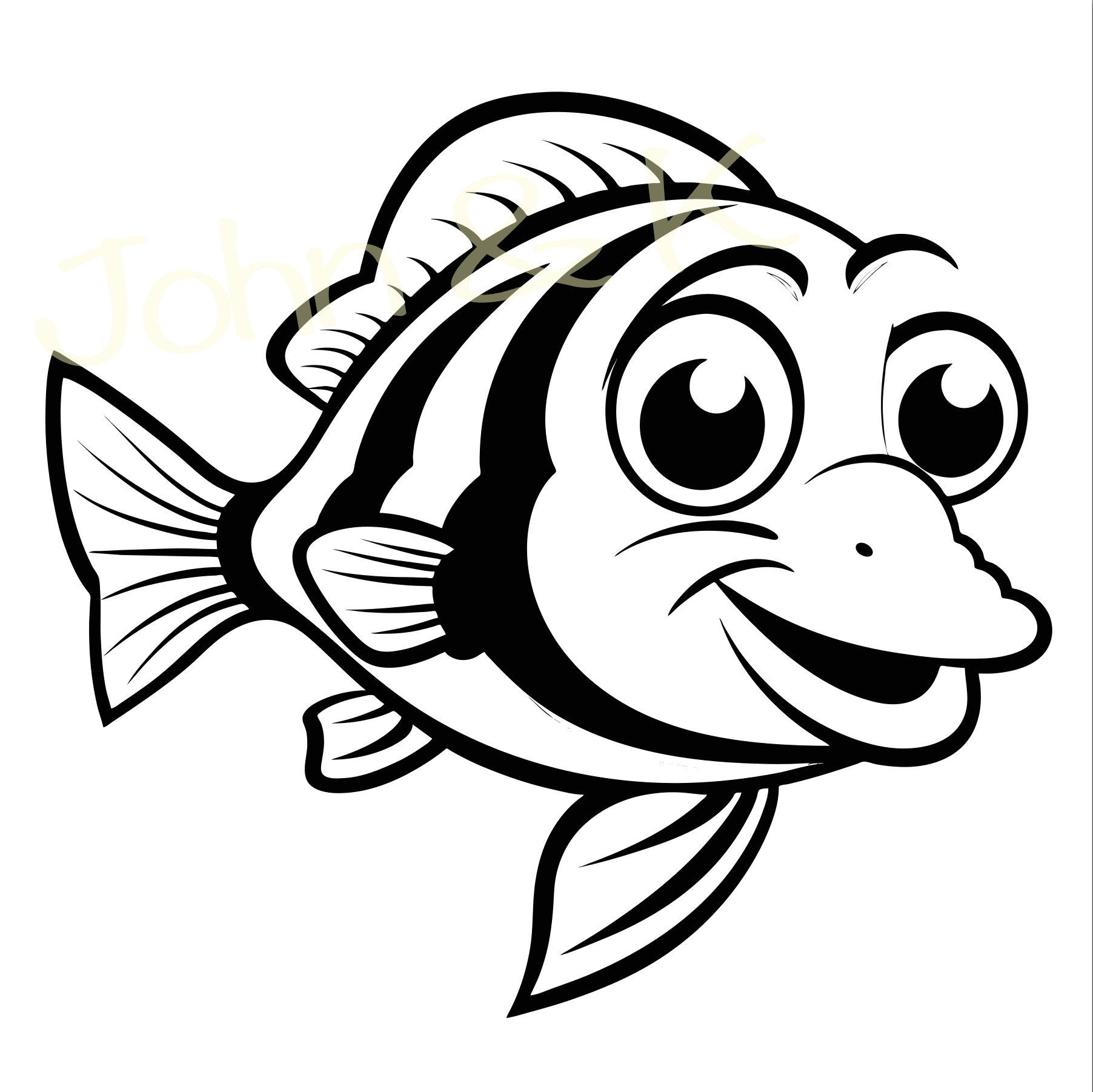 Clownfish Svg, Smart Clownfish Vector, Clownfish Cutfile Cricut ...