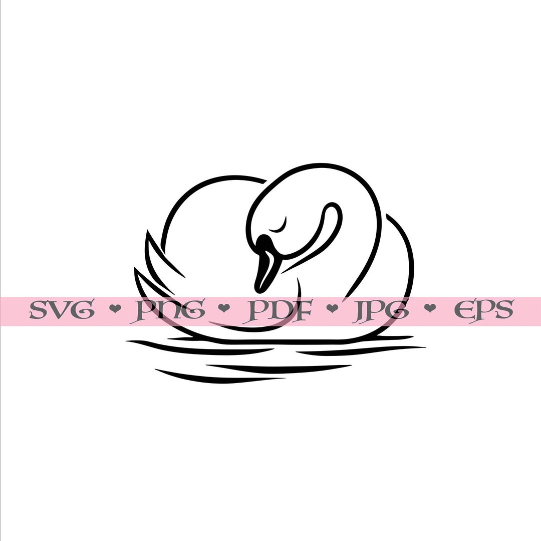 Swan Svg, Cute Swan Svg, Sleeping Swan Cut File Cricut Silhouette ...