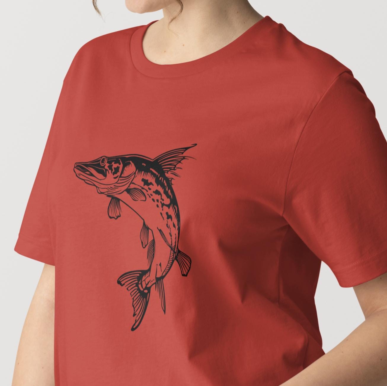 Northern Pike Svg, Fierce Fish Line Art, Rustic Cabin Decor, Angler ...