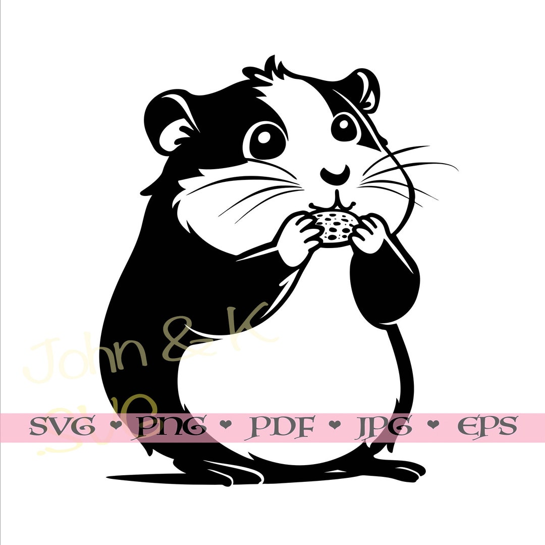 Hamster Svg, Hamster Vector, Cavy Svg, Cute Hamster Clipart Cricut ...