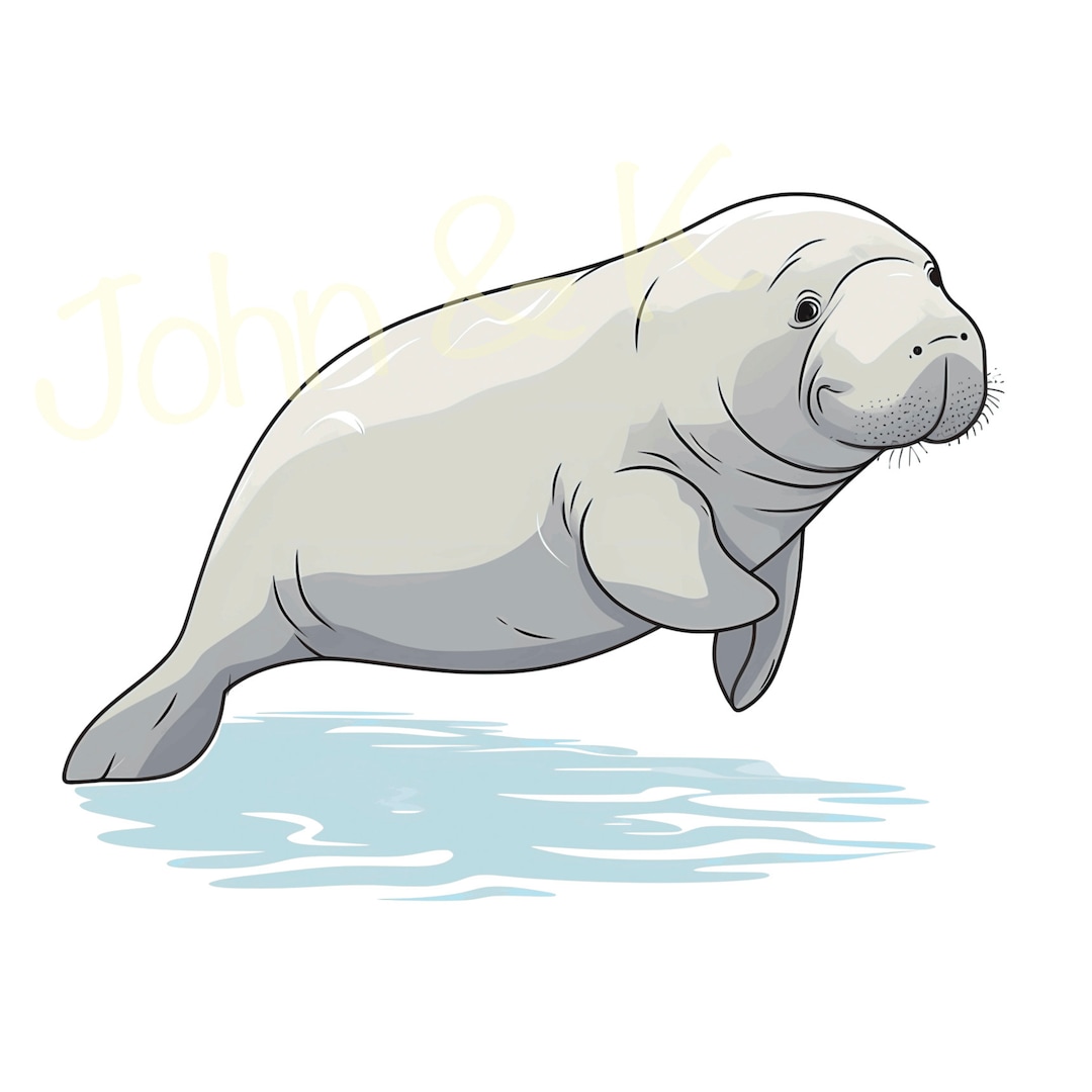 West Indian Manatee SVG: Alabama State Mammal Vector (digital Files) - Etsy
