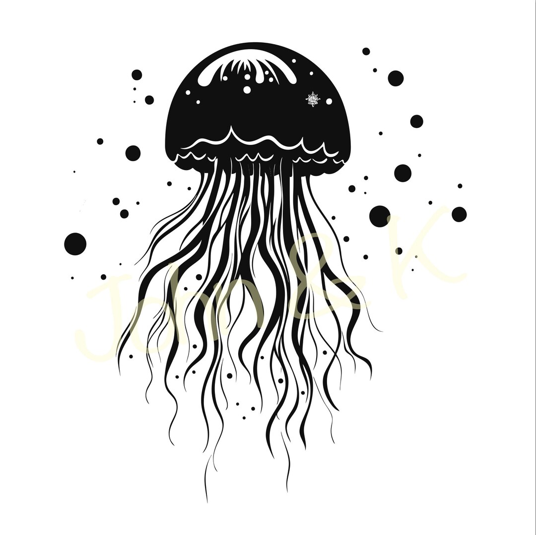 Moon Jellyfish Svg, Cute Jellyfish Vector, Jellyfish Lover Clip Art ...
