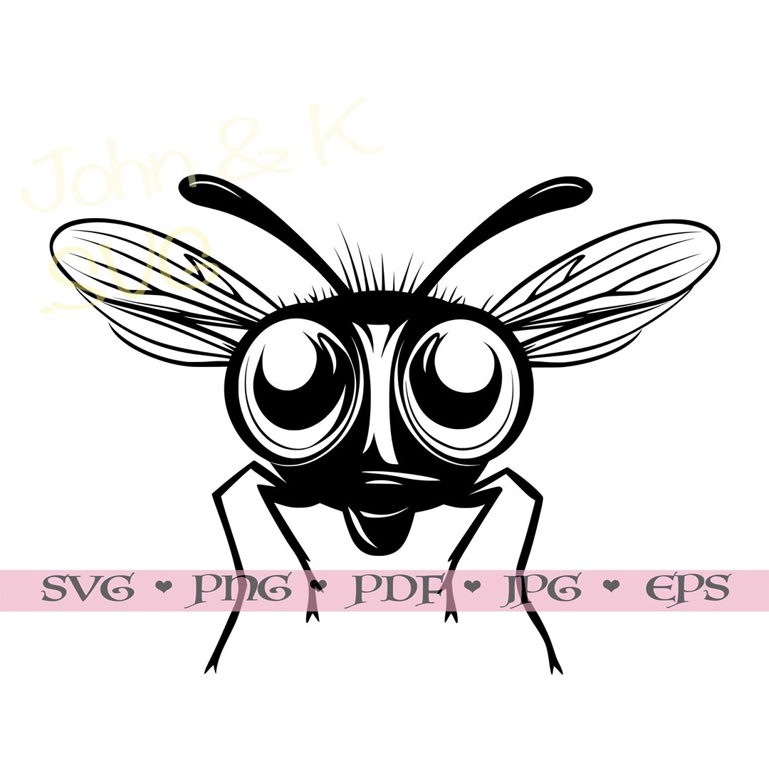 Fly Svg, Cartoon Fly Svg, Funny Fly Svg for Fleece Shirt Mug Cut File ...