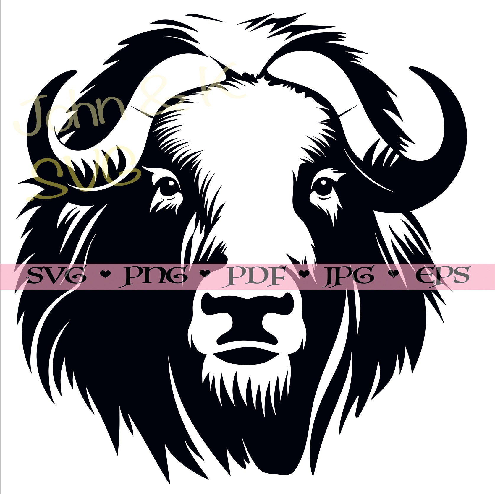 Musk OX Svg, OX Head Svg, Cutfile Cricut Silhouette Musk OX Clipart Png ...