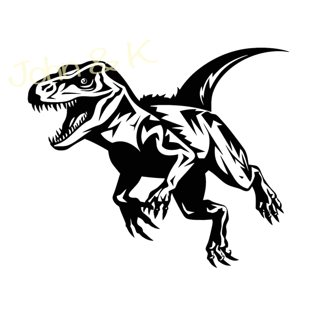 Velociraptor Svg, Dinosaur Vector, Running Velociraptor Svg for Shirt ...