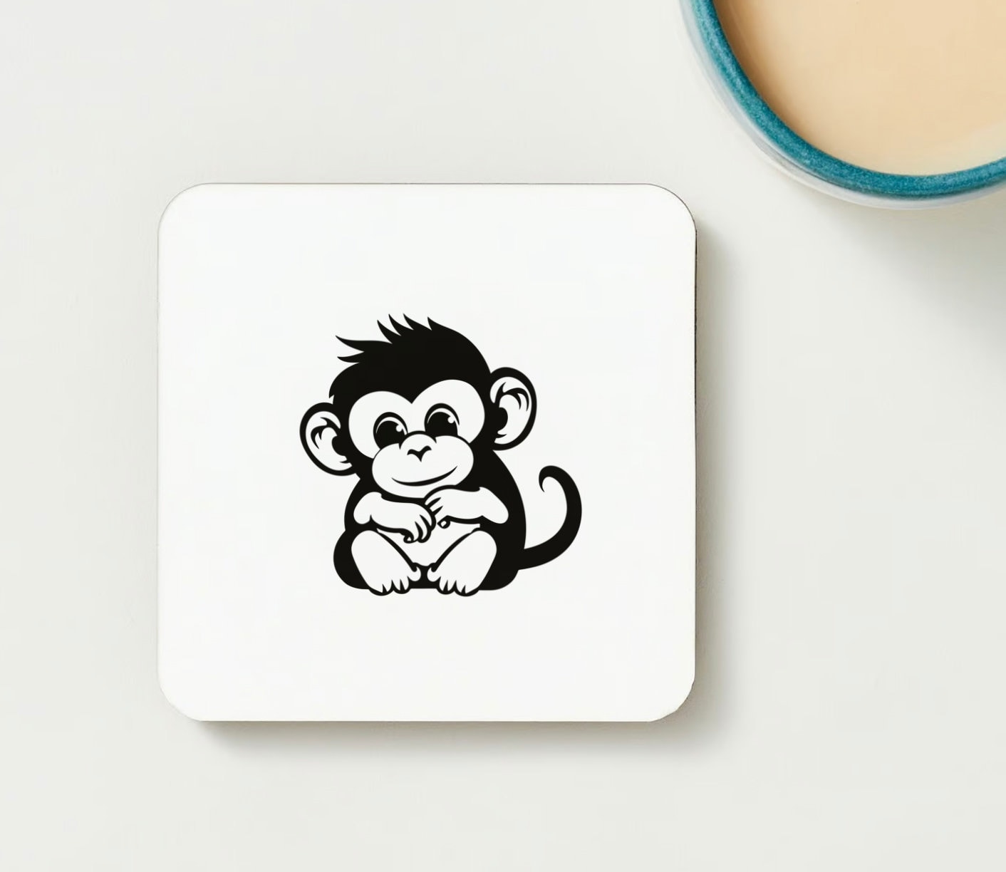 Baby Monkey SVG, Cute Monkey Cutfile, Cricut Silhouette Monkey Baby ...