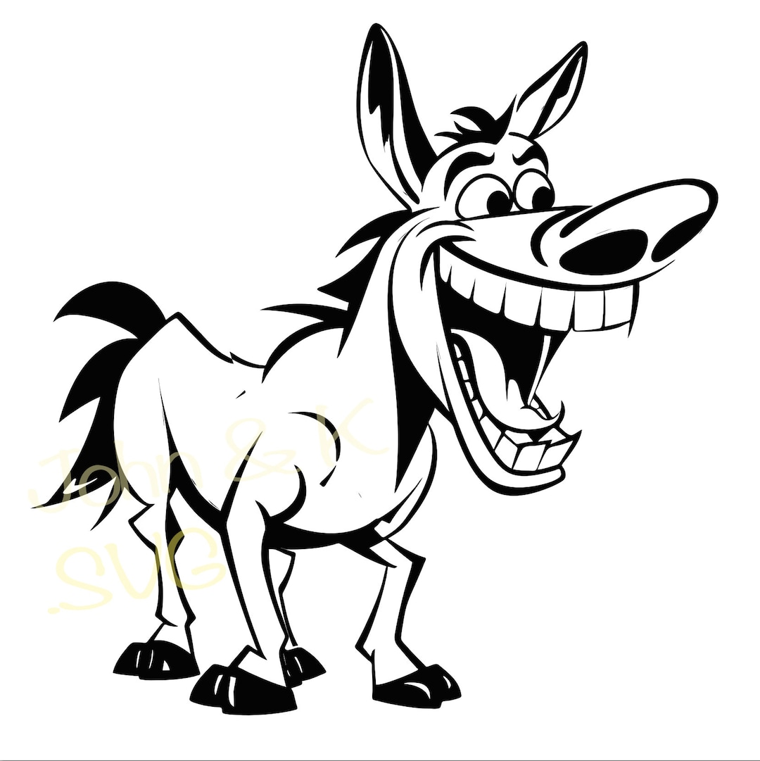 Funny Laughing Donkey SVG: Whimsical Clipart (digital Download) - Etsy