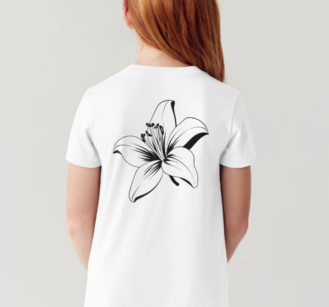 Lily Svg, Lily Flower Outline, Lily Clipart, Lily Svg for Shirt, Decor ...