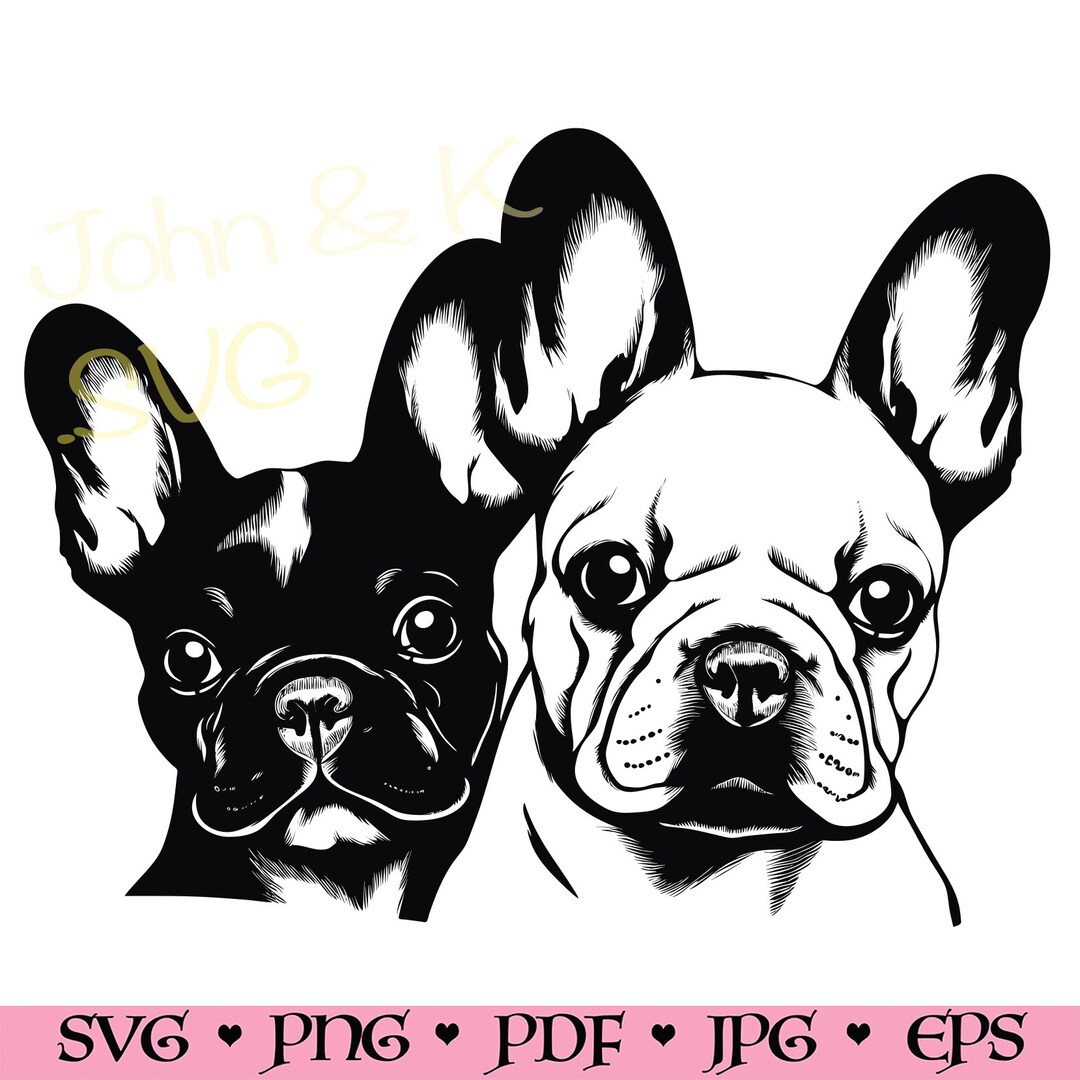 French Bulldog SVG, French Bulldog Cutfile, Cricut Silhouette Bulldog ...