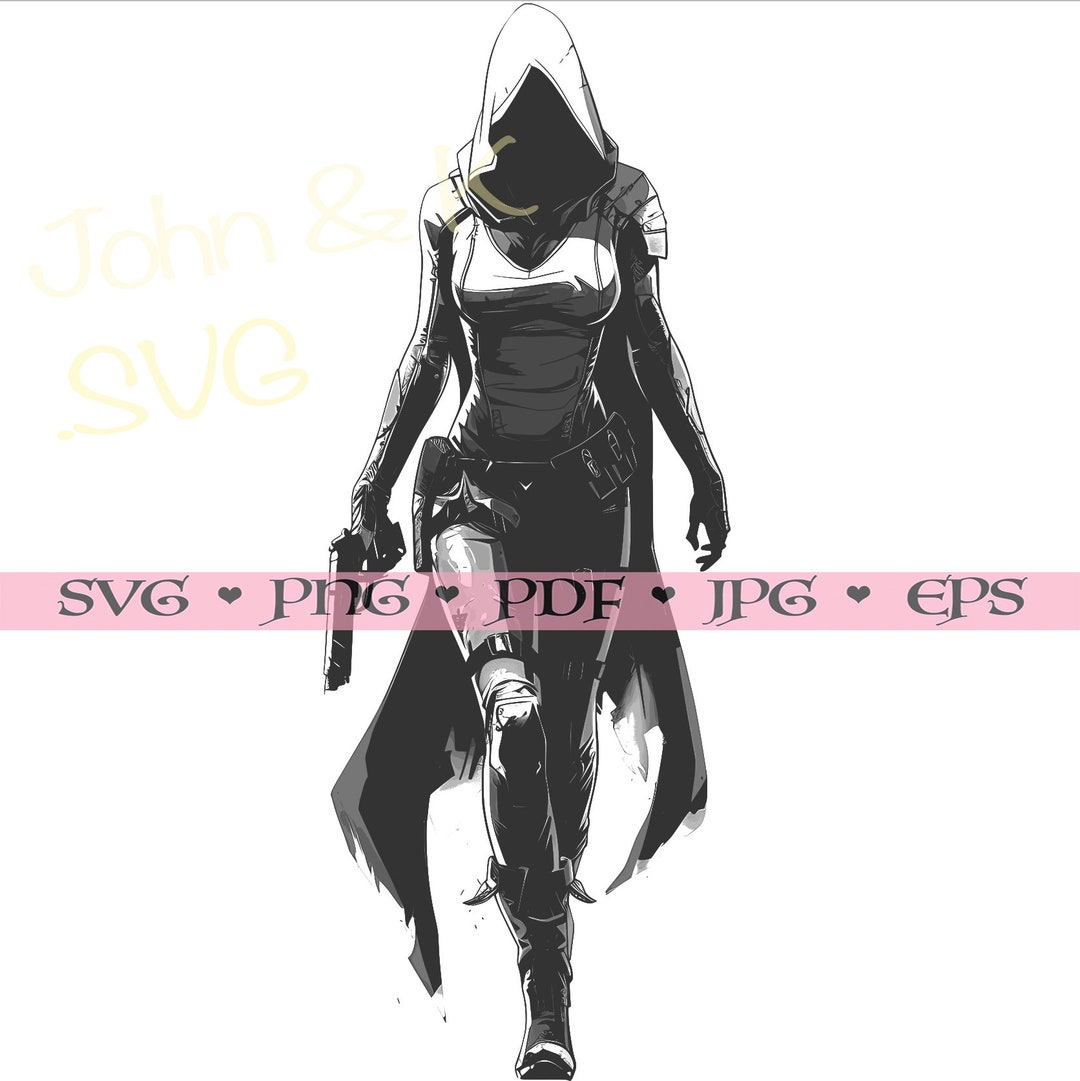Assassin Svg, Assassin Vector, Female Assassin Cutfile Clipart ...