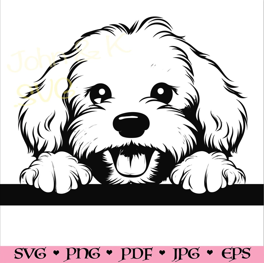 Innocent Poodle SVG, Puppy Cutfile, Cricut Silhouette Poodle Puppy ...