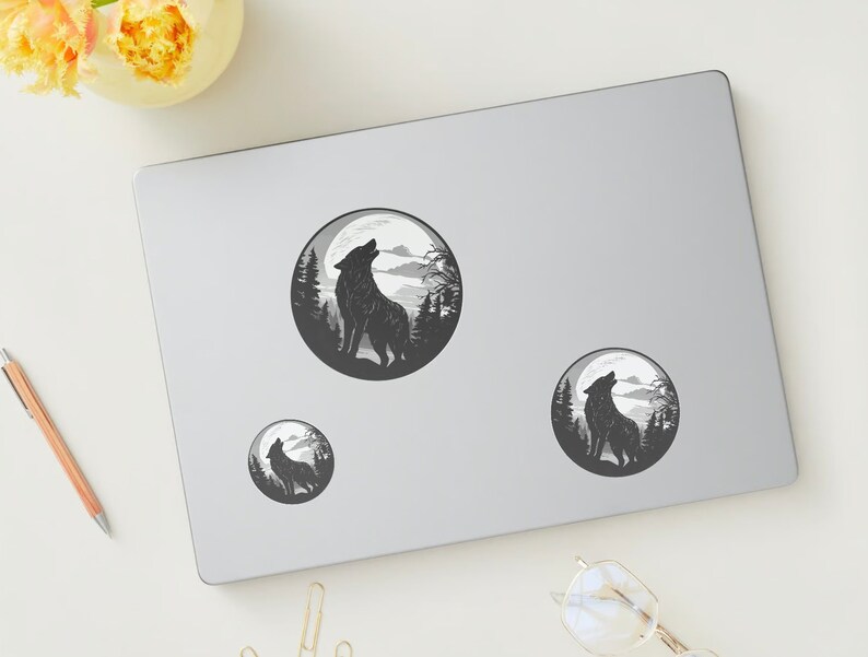 Grey Wolf Svg, Howling Wolf Svg, Alaskan Wolf Cutfile Decal Clipart ...