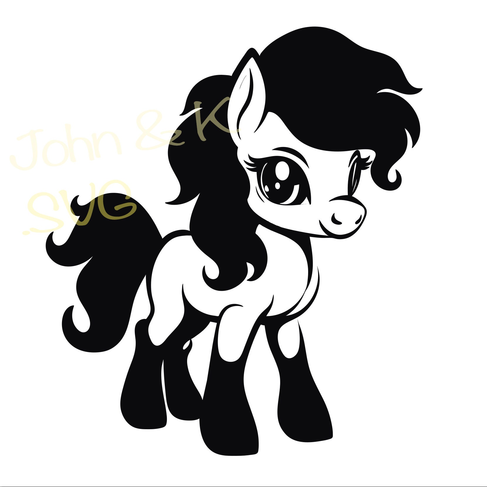 Pony Svg Cute Pony Svg Pony Clipart Cute Pony Svg for - Etsy