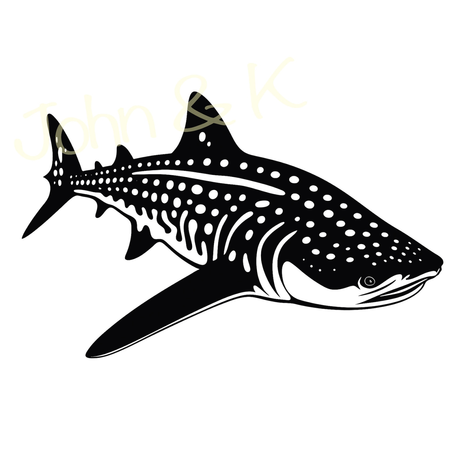 Whale Shark Svg, Elegant Whale Shark Vector, Shark Lover Clip Art ...
