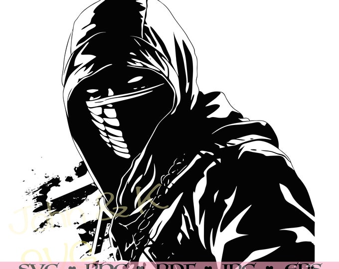 Assassin SVG, Assassin Logo Svg, Ninja Clipart, Video Game Character ...