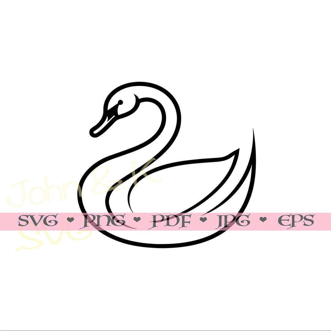 Swan Svg, Cute Swan Svg, Sleeping Swan Cut File Cricut Silhouette ...