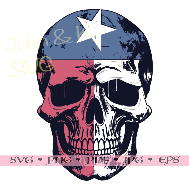 Texas Flag Skull Svg, Patriot Skull Svg, Skull Clipart Cricut ...