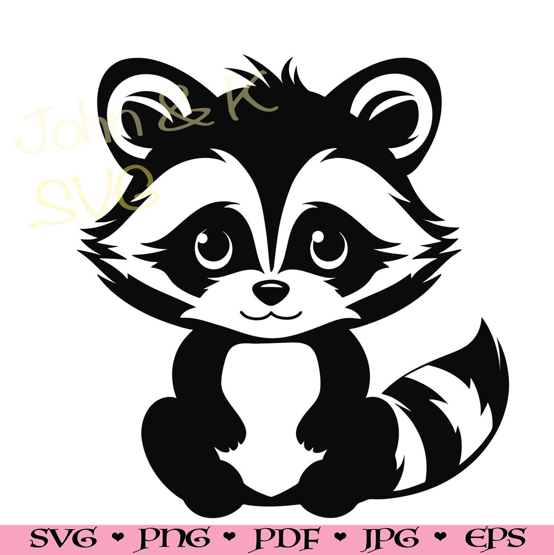 Cute Raccoon SVG, Naughty Raccoon Cutfile, Cricut Silhouette Raccoon ...