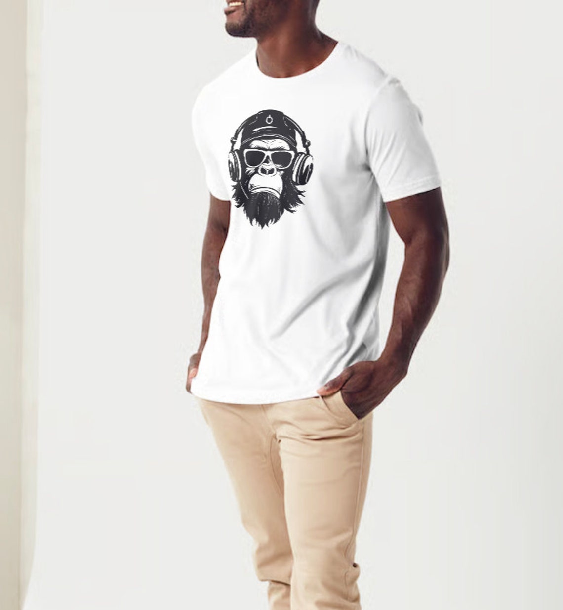 Gorilla Svg, DJ Gorilla Png, Cutfile Cricut Silhouette Gorilla Clipart ...