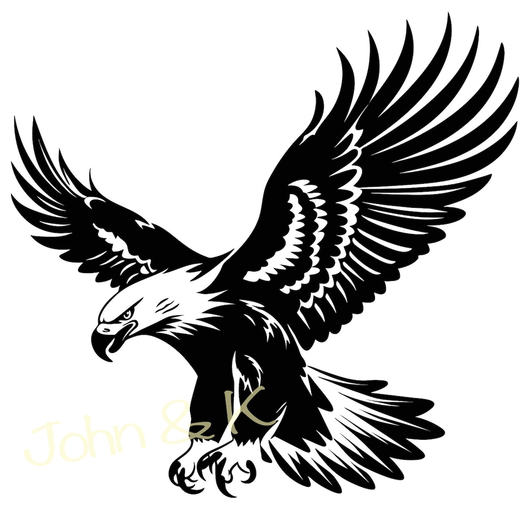 Flying Eagle Svg, Eagle Vector, Flying Eagle Vector, Eagle Clipart, Bald Eagle Svg for Fleece ...