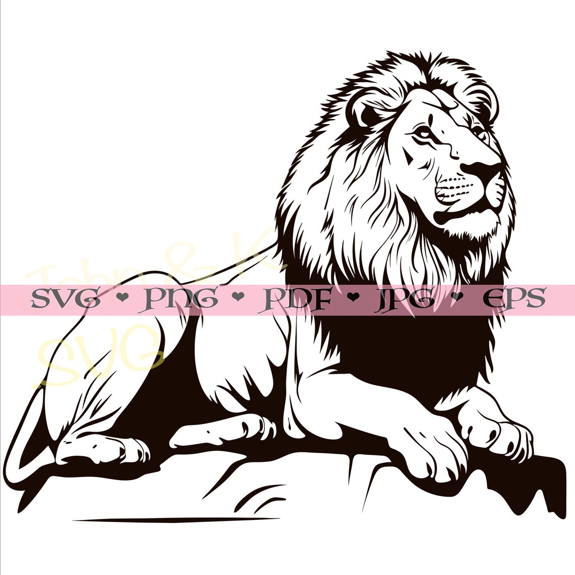 Lion Svg, African Lion Svg, Cutfile Cricut Silhouette Male Lion Clipart ...