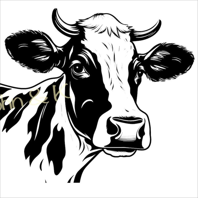 Cow Svg, Cow Vector, Holstein Svg, Cricut Silhouette Cow Cattle Clipart ...