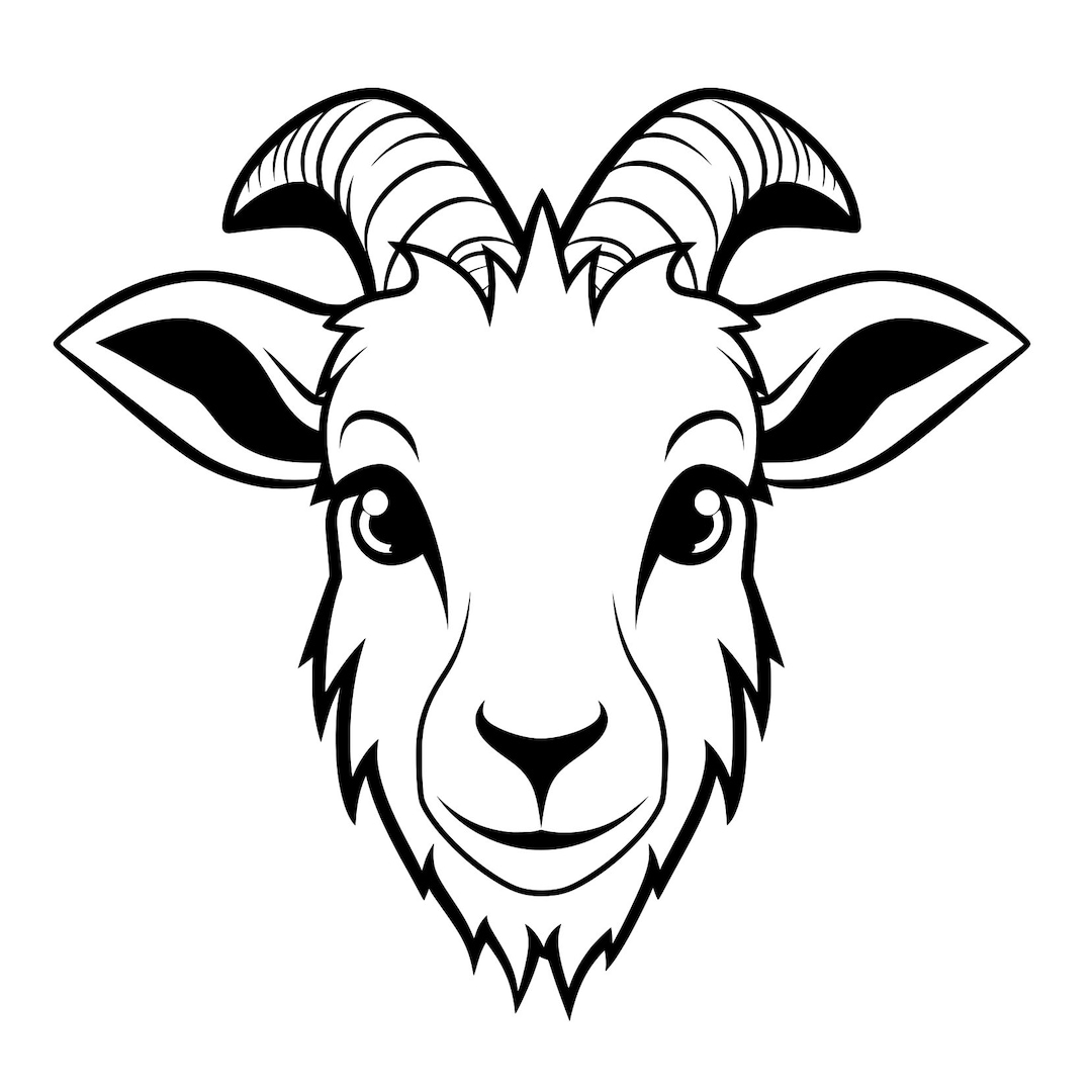 Goat Svg, Goat Vector, Goat Clipart, Cute Goat Svg for Shirt, Mug ...