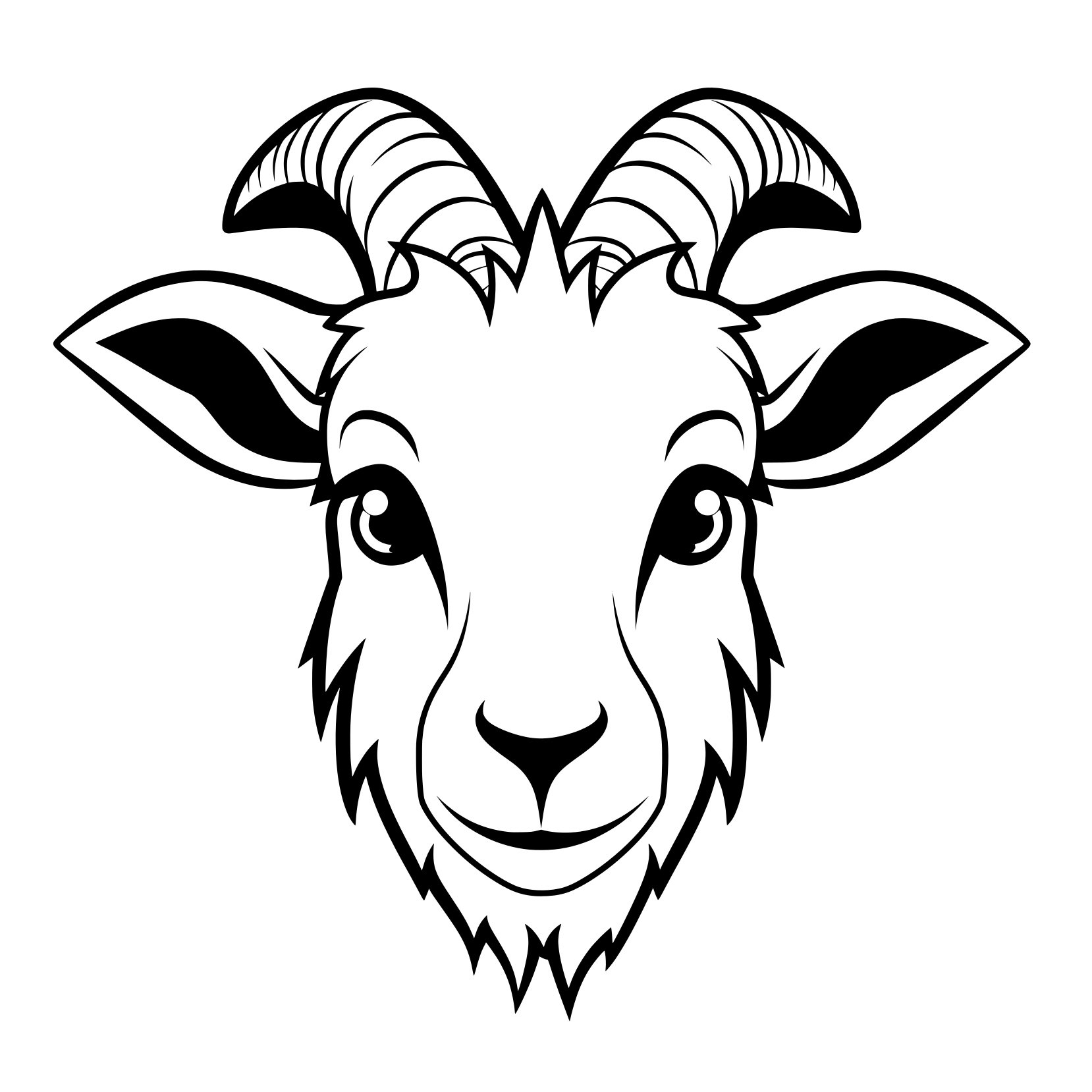 Goat Svg, Goat Vector, Goat Clipart, Cute Goat Svg for Shirt, Mug ...