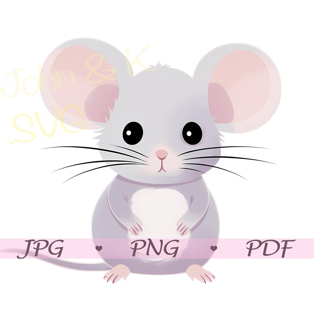 Mouse Png, Cute Mouse Pdf, Cute Mouse Cut File Clipart Cricut ...