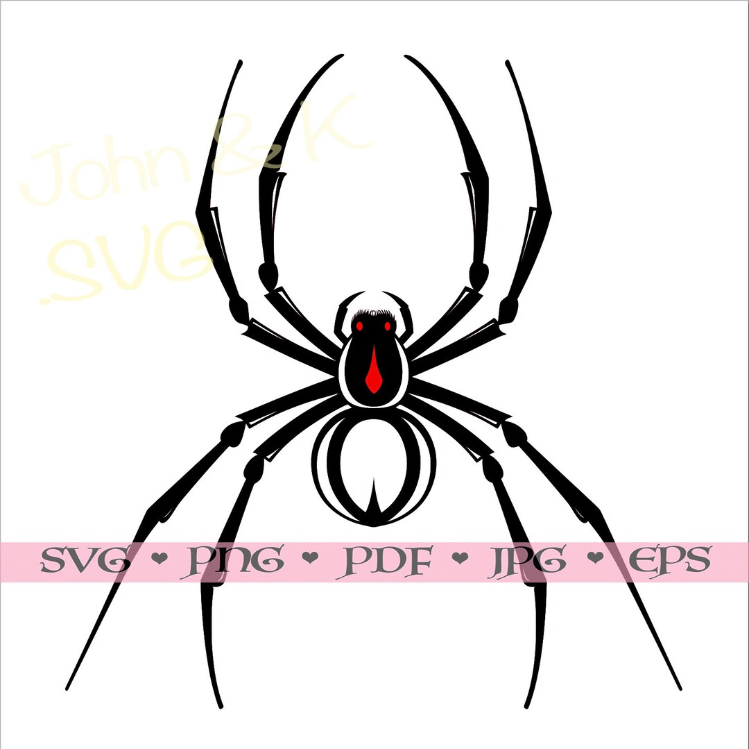 Redback Spider SVG, Spider Vector Cutfile, Cricut Silhouette Spider ...