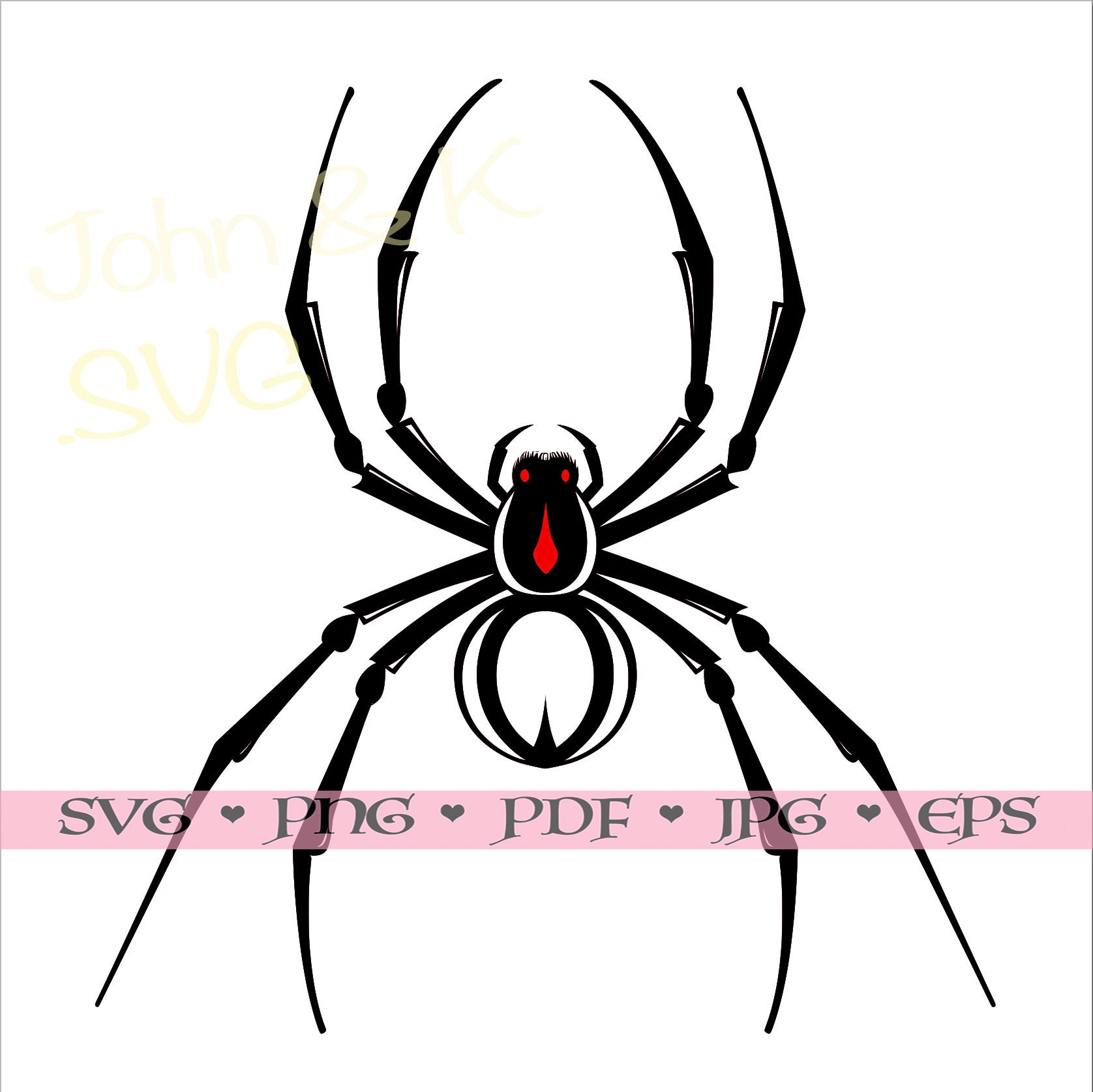 Redback Spider SVG, Spider Vector Cutfile, Cricut Silhouette Spider ...