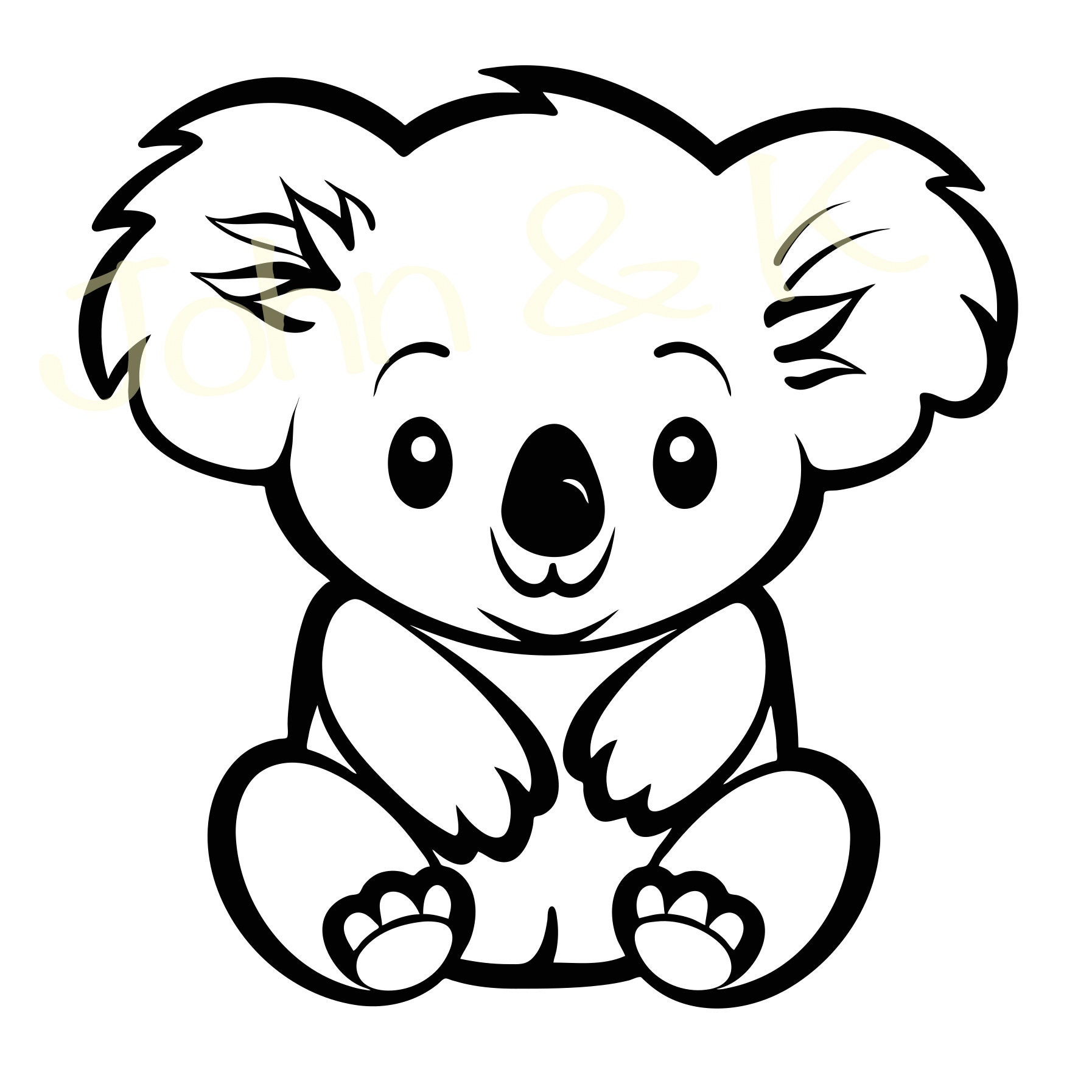 Koala Svg, Cute Koala Svg, Australia Koala Svg, Animal Lover Clip Art ...
